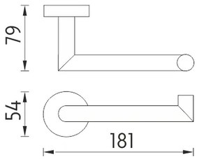 Nimco Držák na toaletní papír UNIX ČERNÁ - UNC 13055M-90