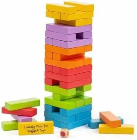 Bigjigs Toys Barevná Jenga / od 3 let