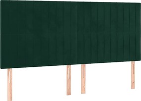 Box spring postel s matrací tmavě zelená 160x200 cm samet 3137974