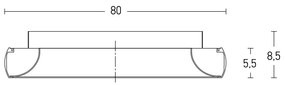 Zambelis 2056 stropní stmívatelné LED svítidlo černé, 60W, 3000K, 80cm