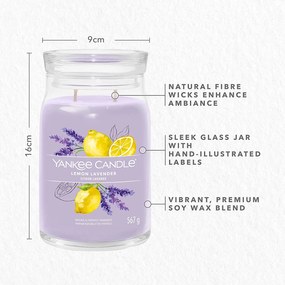 Yankee Candle vonná svíčka Signature ve skle velká Lemon Lavender  567 g