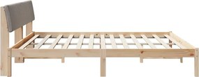 Rám postele Hnědá a taupe 200 x 200 cm Masivní borovicové dřevo 3394351