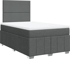 Box spring postel s matrací tmavě šedá 120x200 cm textil 3293929