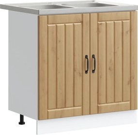 Skříňka pod dřez Lucca 2 ks Artisanový dub Kompozitní dřevo 3315020