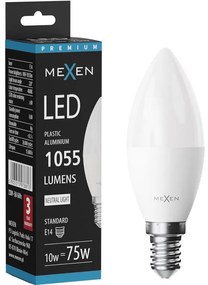 Mexen Nova, LED žárovka E14, C37, 10W, teplá - 3000K, 1055 lm - L102-E14-1030-01