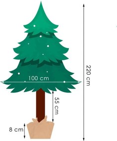 Vánoční stromek Smrk zasněžený na kmínku 220 cm