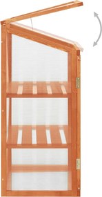 Skleník 60 x 45 x 100 cm jedlové dřevo 314848