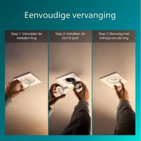 Philips - SADA 3x Podhledové svítidlo PERIDOT 1xGU10/7W/230V bílá