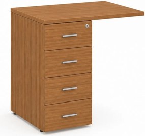 Kontejner Impress 80 x 60 cm - 4 zásuvky (ke stolu Impress 76 cm), ořech dijon