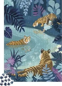 JANOD Puzzle Tygří setkání / 1000 dílků / 48 x 68,3 cm