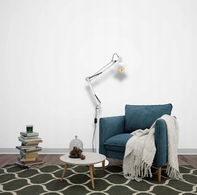 BERGE LED stojací lampa 1xE27 185cm bílá