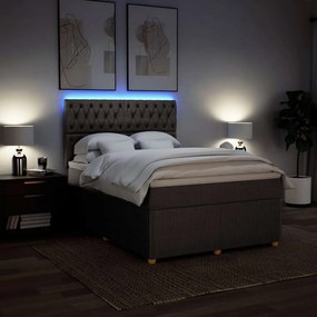 Box spring postel s matrací taupe 160x200 cm textil 3294418