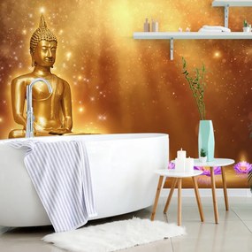 Samolepící tapeta zlatý Buddha - 450x300 cm
