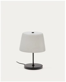 Černobílá stolní lampa se skleněným stínidlem (výška 38 cm) Nefar – Kave Home