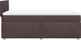 Box spring postel s matrací tmavě hnědá 80x200 cm textil 3288810