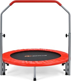Costway Ø 101 cm skládací mini trampolína s výškově nastavitelným madlem fitness