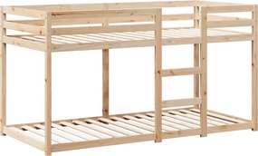 Patrová postel bez matrace 90 x 190 cm masivní borové dřevo 3281972