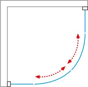 Roltechnik Outlet Čtvrtkruhový sprchový kout AVILES + vanička Varianta: rozměry: 80x80 cm - (AVILES/80x80 - 4000660), Barva profilů a typ výplně: profily: bílá, výplň: transparent