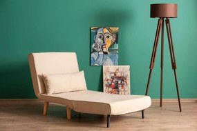 Designové rozkládací křeslo Felicitas krémové