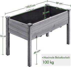 Vyvýšený záhon Yaheetech – výška 76 cm (256038994608)