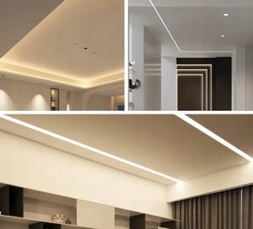 BERGE LED hliníkový profil zapuštěný 2m - sada