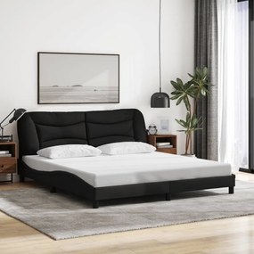 Rám postele bez matrace Hvar černý 180 x 200 cm textil 3207788
