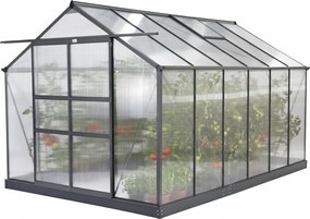 Hliníkový skleník Azalia 2,5 x 3,7m CoverTech antracitové barvě