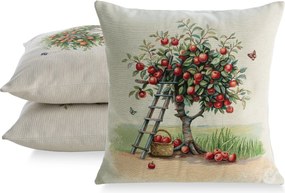 GOBELÍNOVÝ DEKORAČNÍ POVLAK NA POLŠTÁŘ NATURAL1 45X45 CM VZOROVANÝ