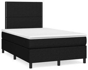 Box spring postel s matrací černá 120x190 cm textil 3269876