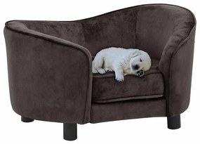 Pohovka pro psy hnědá 69 x 49 x 40 cm plyš 170942
