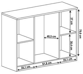 Komoda Comedor 4, dub lefkas