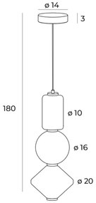MAXLIGHT P0468 - LED Lustr na lanku AKIKO LED/23W/230V pr. 20 cm bílá