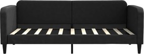 Válenda s matrací černá 90 x 190 cm textil 3196810