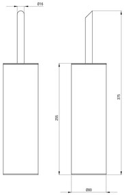 Deante Silia, toaletní WC kartáč na postavení, broušený bronz, DEA-ADI_C712