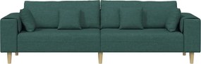 Pohovka Tmavě zelená 250 x 77 x 76 cm textil 3335147