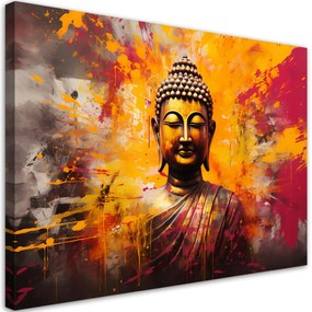Obraz na plátně, abstraktní buddha - 90x60 cm