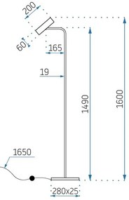 Toolight Lampa APP965-1F černá