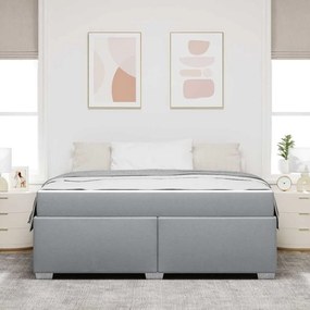 Rám postele s matrací Světle šedá 180 x 200 cm textil 3399201