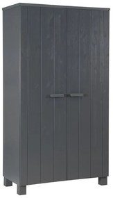 OnaDnes -20% Hoorns Tmavě šedá dřevěná skříň Koben 202 x 111 cm