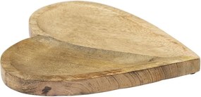 Miska ve tvaru srdce z mangového dřeva Mango Heart L - 25*25*2,5 cm