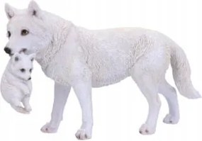 Vlk Winter Bond Mother Wolf and Pup figurka Originál od firmy Nemesis