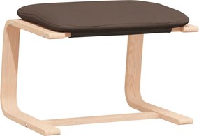 Relaxační křeslo s podnožkou tmavě hnědé textil 3154417