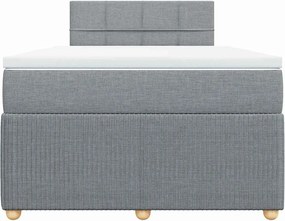 Box spring postel s matrací světle šedá 120 x 200 cm textil 3287423