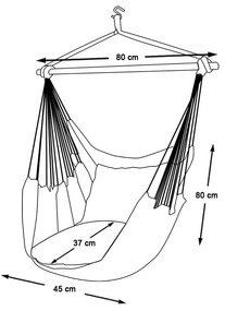Závěsné houpací křeslo s polštářem - oranžové