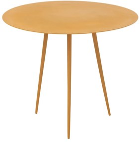 OnaDnes -20% Žlutý kovový konferenční stolek J-line Ochro 56 cm