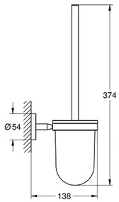 Grohe BauCosmopolitan - WC kartáč, chrom 40463001