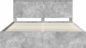 Rám postele s čelo Beton 180 x 200 cm Masivní borové dřevo 3410977