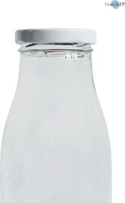 Láhev na mléko, aviváž hnědá FRANC 500 ml s bílým šroubovacím víčkem