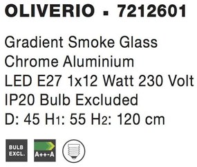 Nova Luce Závěsné svítidlo OLIVERIO, 45cm, E27 1x12W