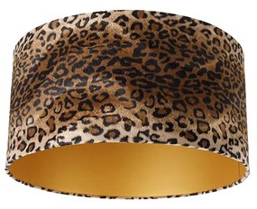 Velurové stínítko leopardí design uvnitř 50/50/25 zlata